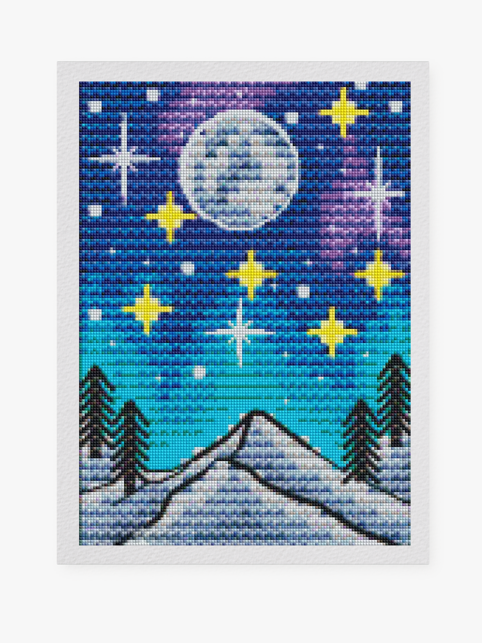 Diamond Painting Kit - Northern Lights Winter Night – Artdiystudio